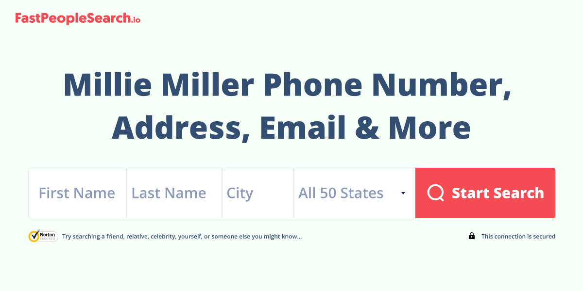 Millie Miller Phone Number, Address, Email & More | FastPeopleSearch.io