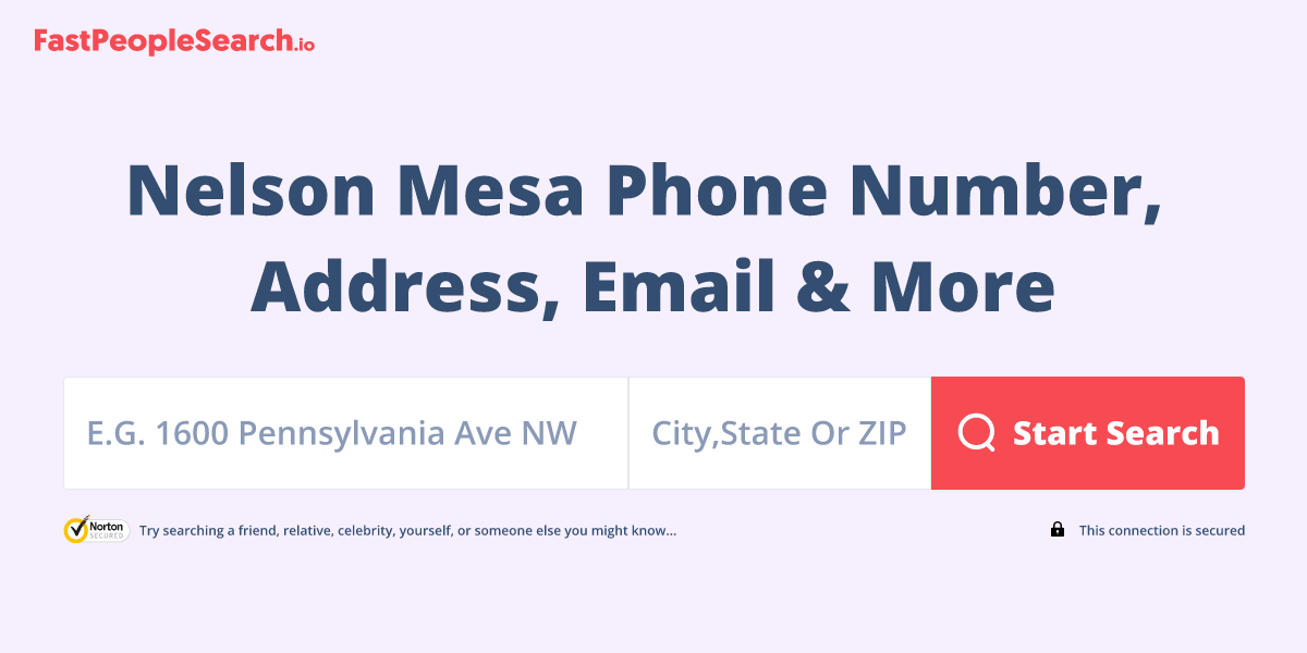 Nelson Mesa Phone Number, Address, Email & More | FastPeopleSearch.io