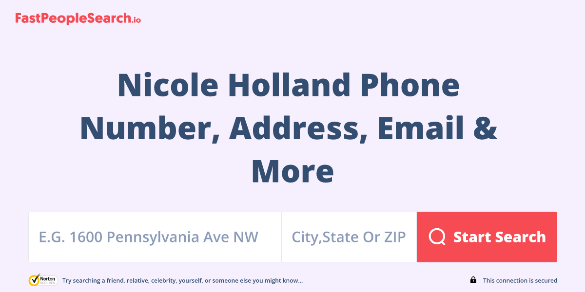 Nicole Holland Phone Number, Address, Email & More | FastPeopleSearch.io