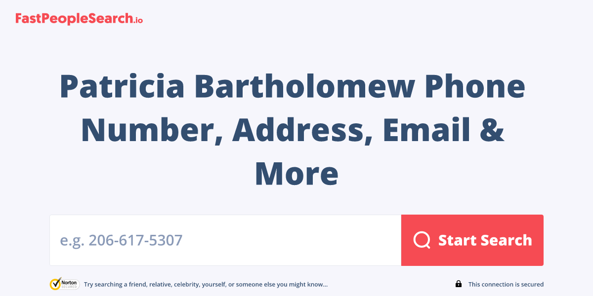 Patricia Bartholomew Phone Number, Address, Email & More | FastPeopleSearch.io