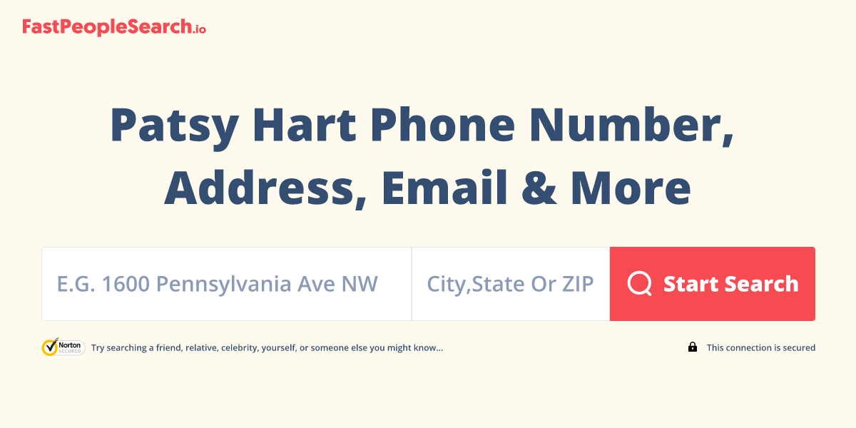 Patsy Hart Phone Number, Address, Email & More | FastPeopleSearch.io