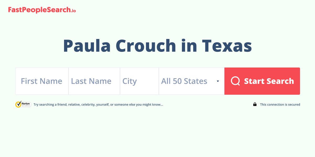 Paula Crouch in Texas - Phone Number, Address, Email & More