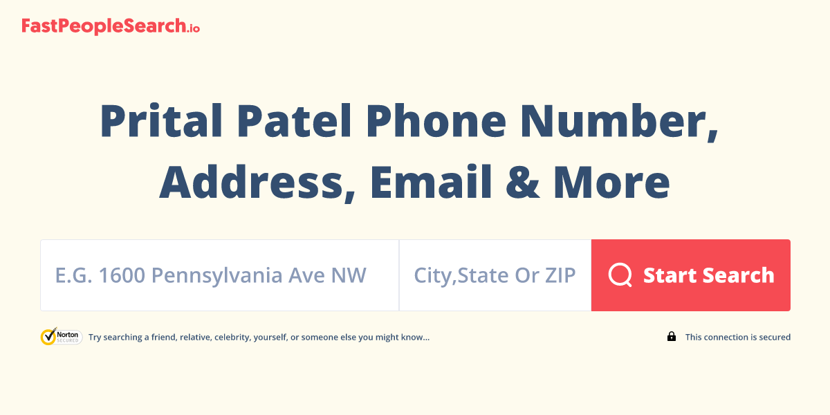 Prital Patel Phone Number, Address, Email & More | FastPeopleSearch.io