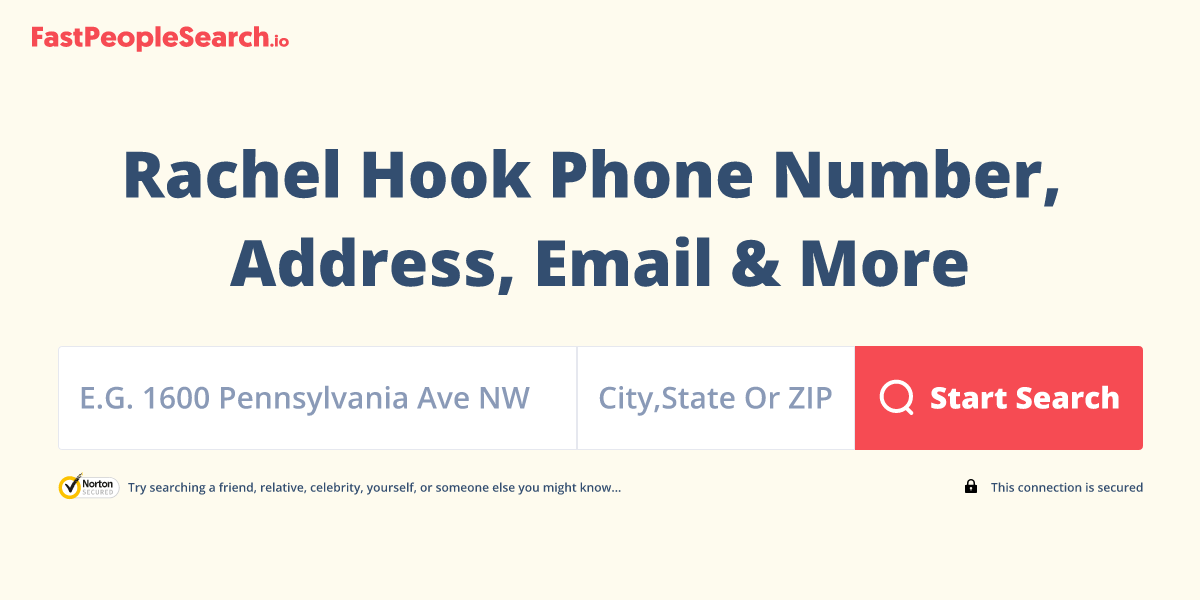 Rachel Hook Phone Number, Address, Email & More | FastPeopleSearch.io