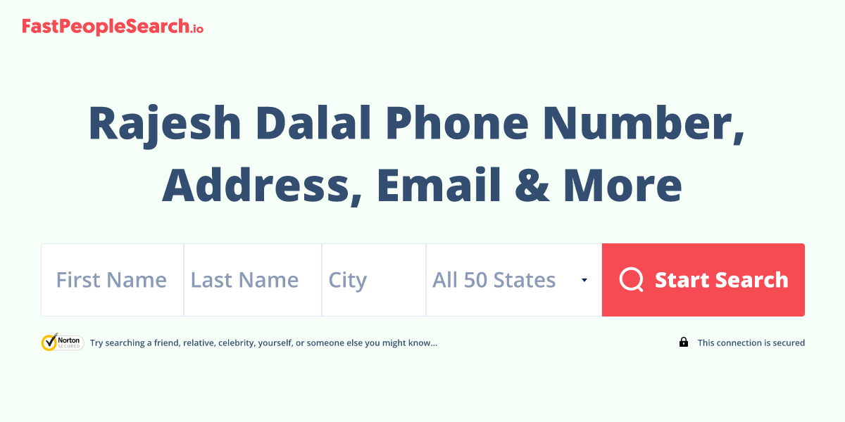 Rajesh Dalal Phone Number, Address, Email & More | FastPeopleSearch.io