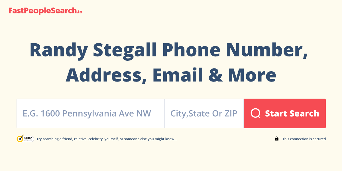 Randy Stegall Phone Number, Address, Email & More | FastPeopleSearch.io