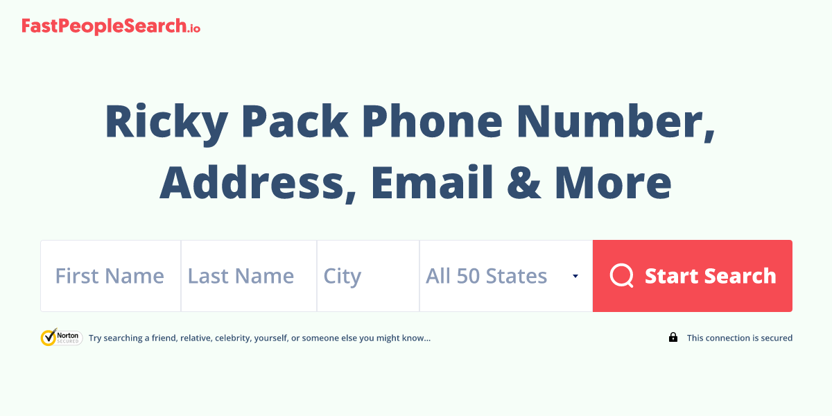 Ricky Pack Phone Number, Address, Email & More | FastPeopleSearch.io