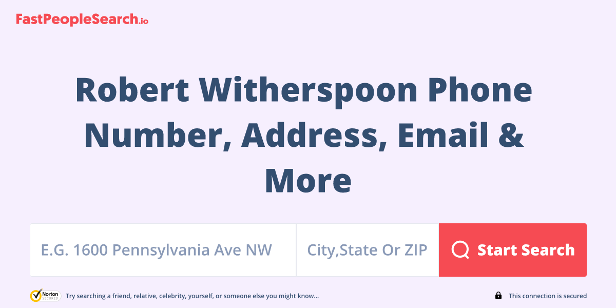 Robert Witherspoon Phone Number, Address, Email & More ...