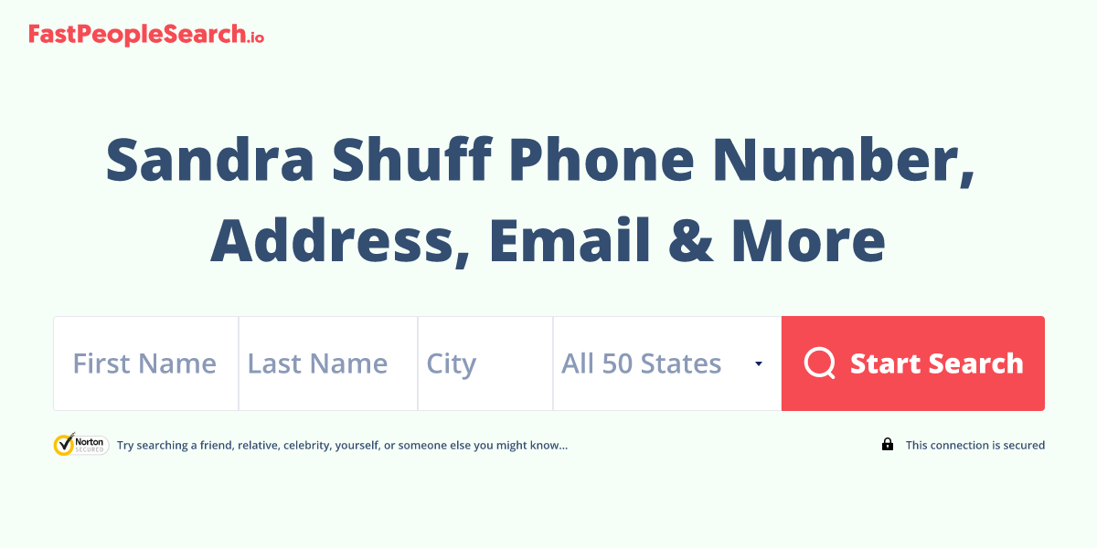 Sandra Shuff Phone Number, Address, Email & More | FastPeopleSearch.io