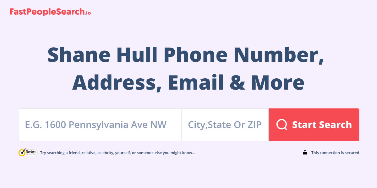 Shane Hull Phone Number, Address, Email & More | FastPeopleSearch.io