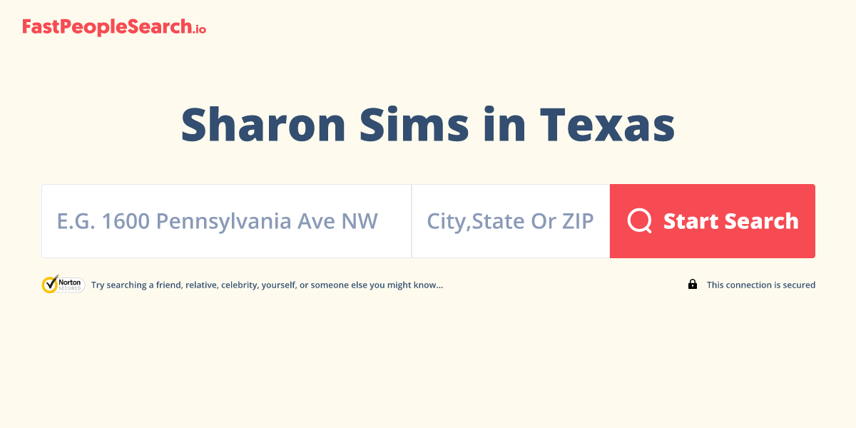 Sharon Sims in Texas - Phone Number, Address, Email & More