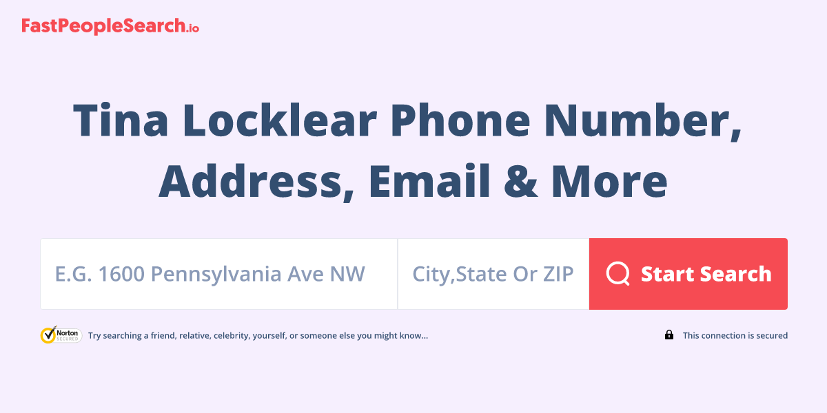 Tina Locklear Phone Number, Address, Email & More | FastPeopleSearch.io
