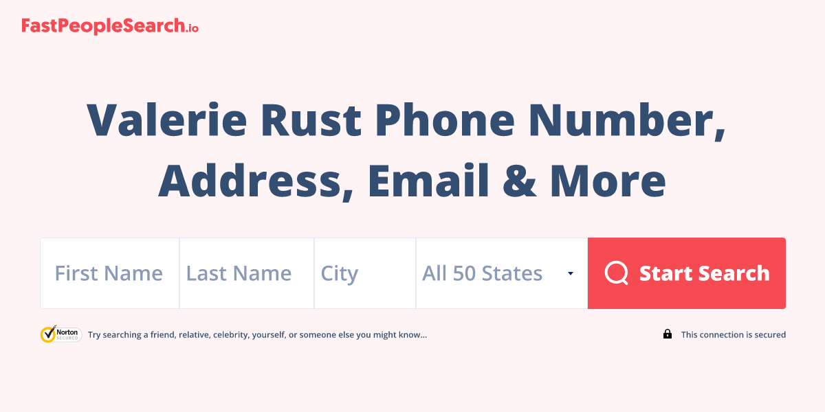 Valerie Rust Phone Number, Address, Email & More | FastPeopleSearch.io