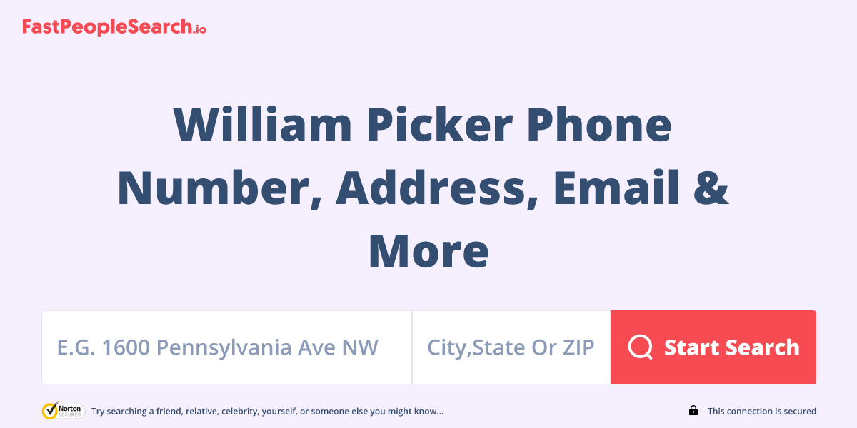 William Picker Phone Number, Address, Email & More | FastPeopleSearch.io